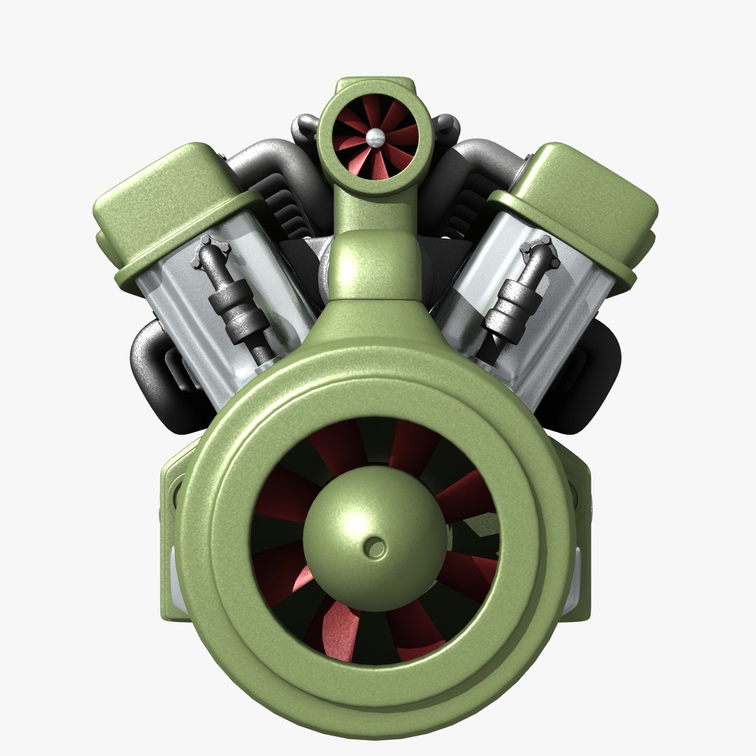 Abstract V12 Engine 3d Obj