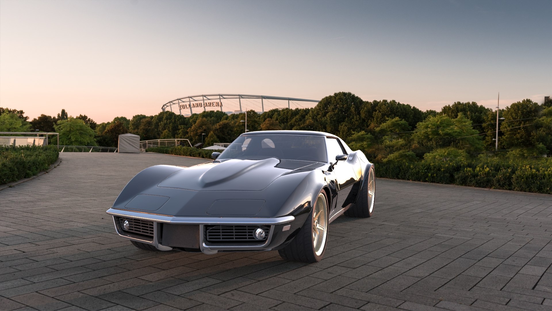 3D Corvette 1968 Custom Low - TurboSquid 1977546