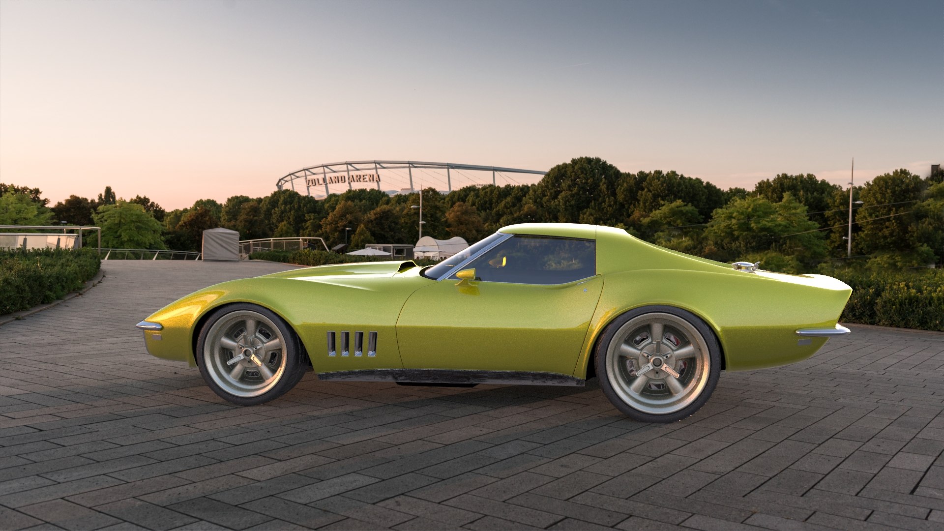 3D Corvette 1968 Custom Low - TurboSquid 1977546