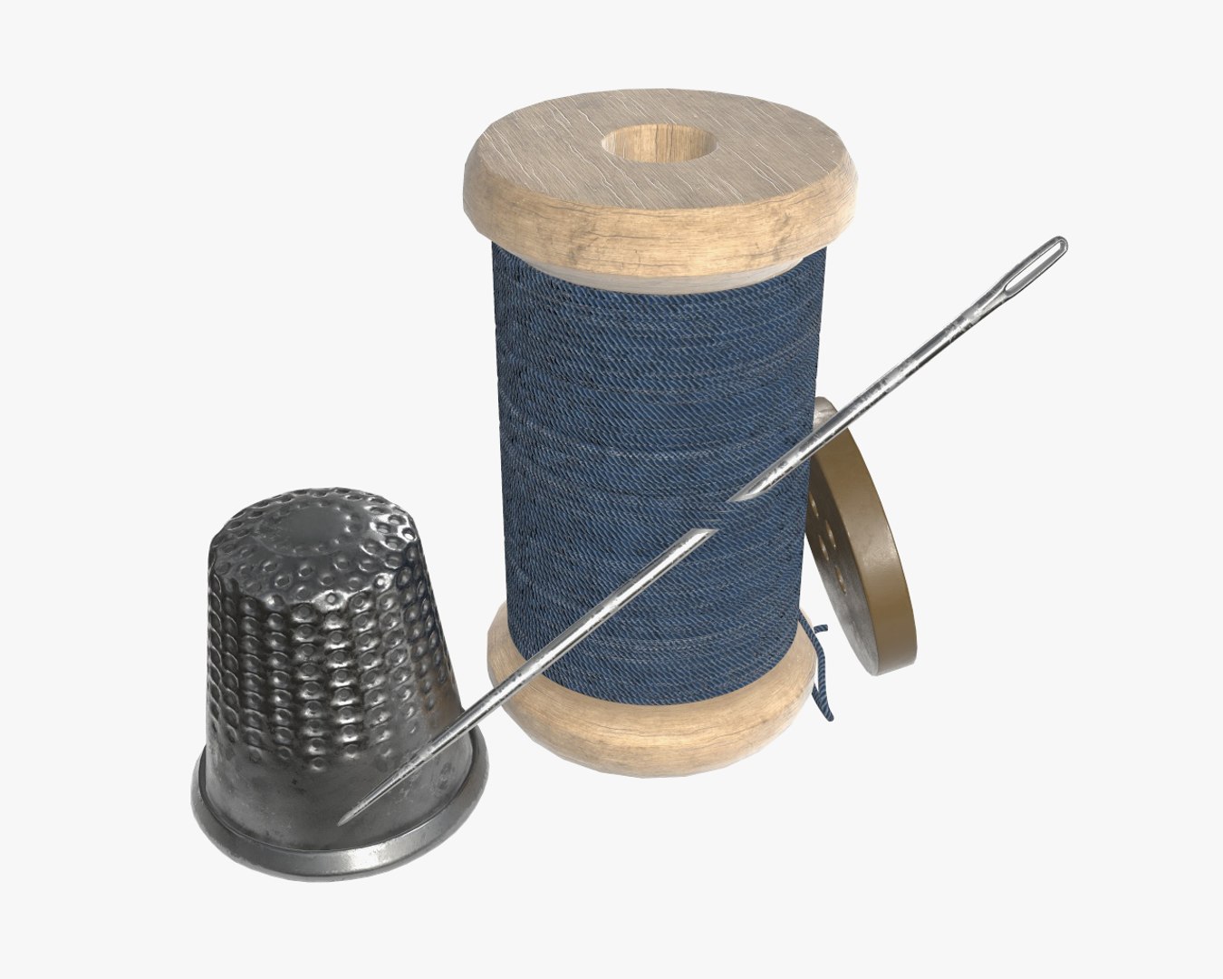 Needle thread button 3D model - TurboSquid 1454138