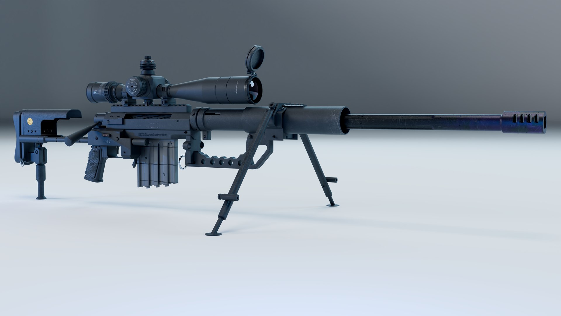 3D M200 Cheytac Intervention Sniper Rifle - TurboSquid 2283204