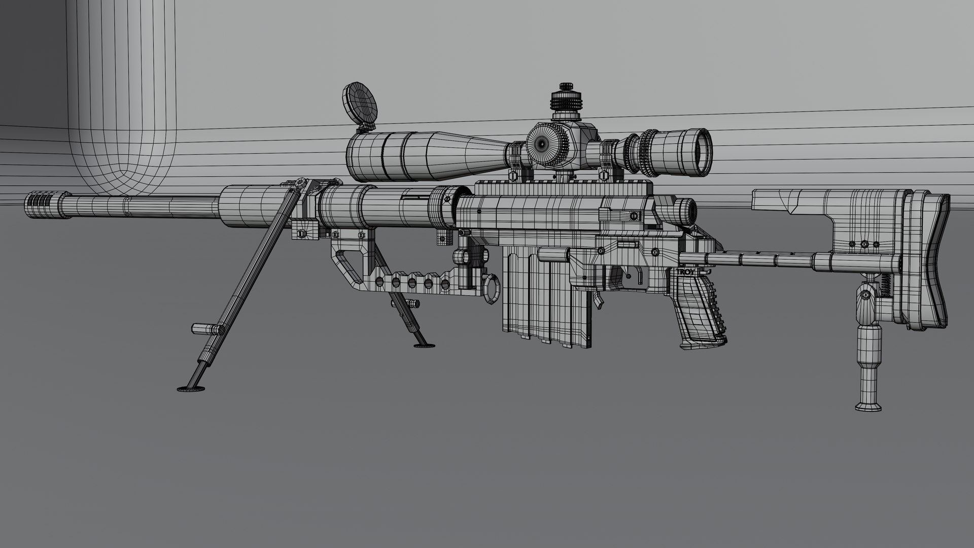 3D M200 Cheytac Intervention Sniper Rifle - TurboSquid 2283204