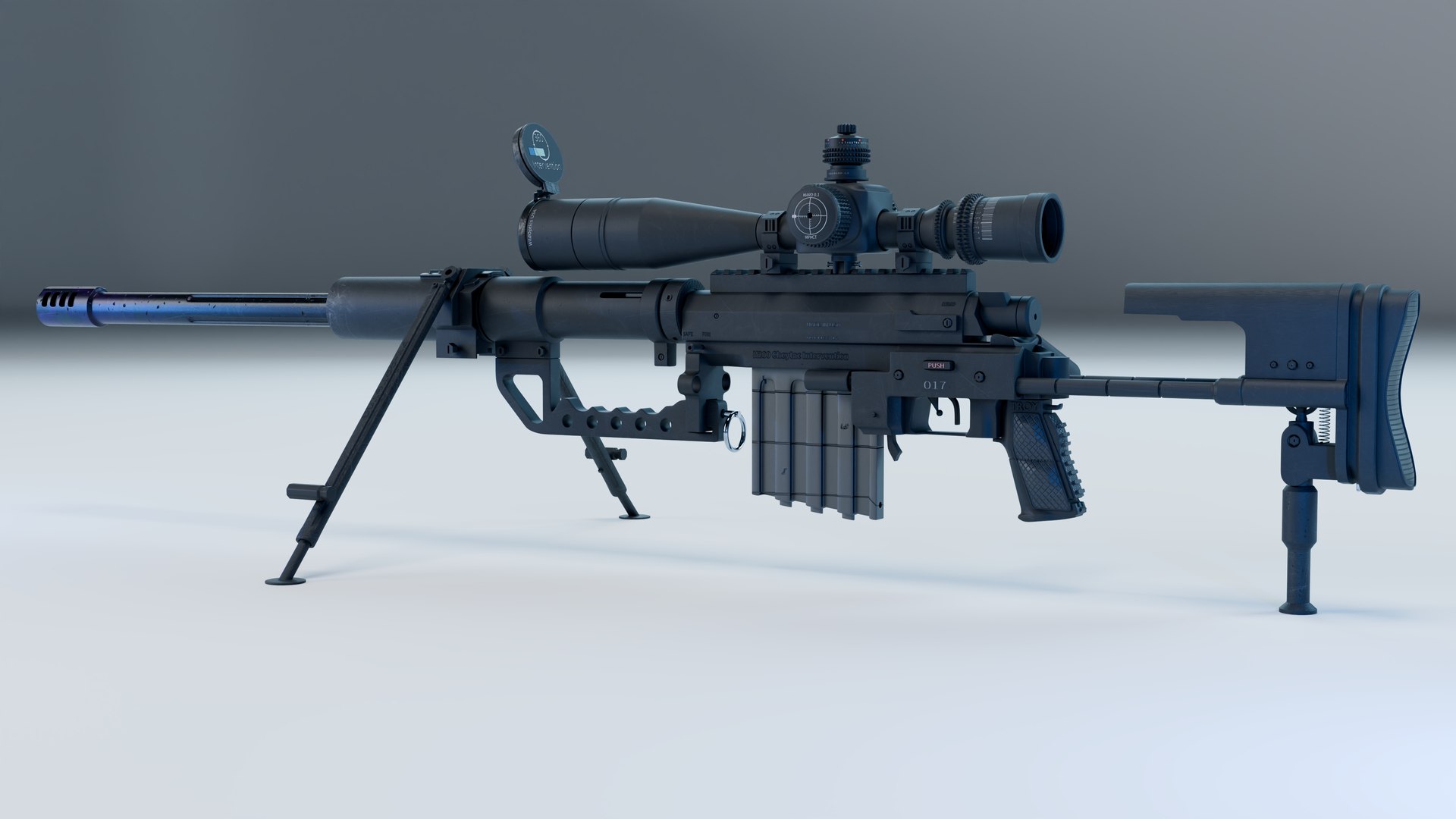 3D M200 Cheytac Intervention Sniper Rifle - TurboSquid 2283204