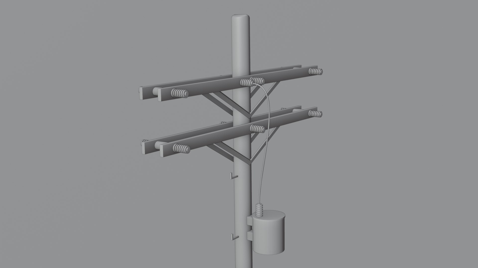 3D Power And Telephone Pole 4K - TurboSquid 1951287