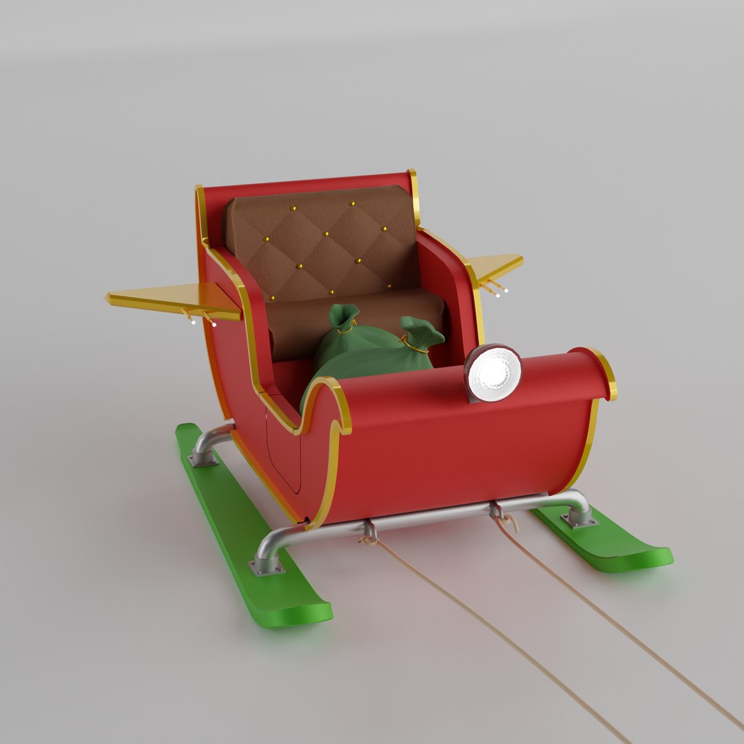 Santas Red Sleigh 3D model - TurboSquid 1963980