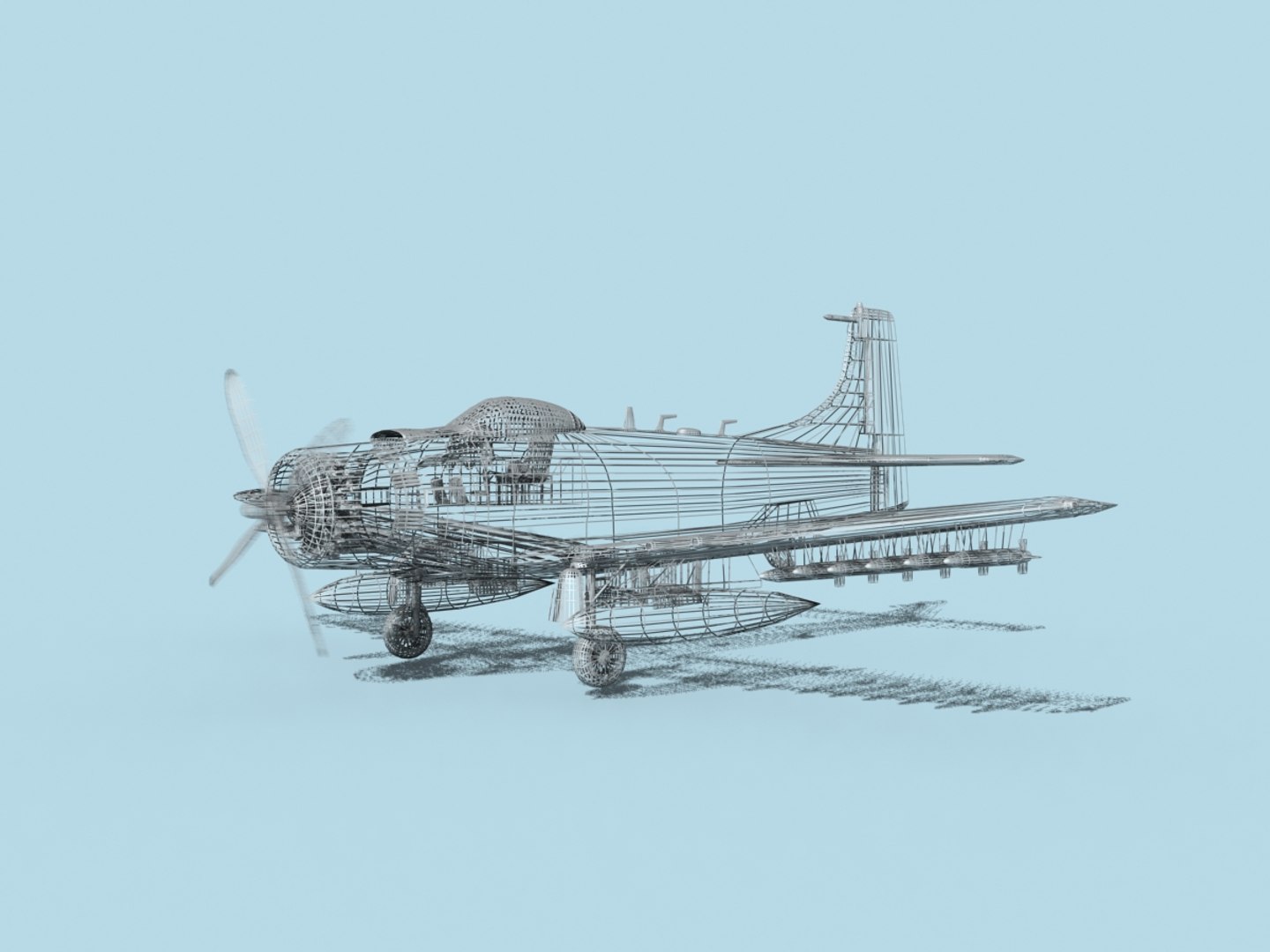 Skyraider Douglas A-1 Usaf 3D Model - TurboSquid 1488641