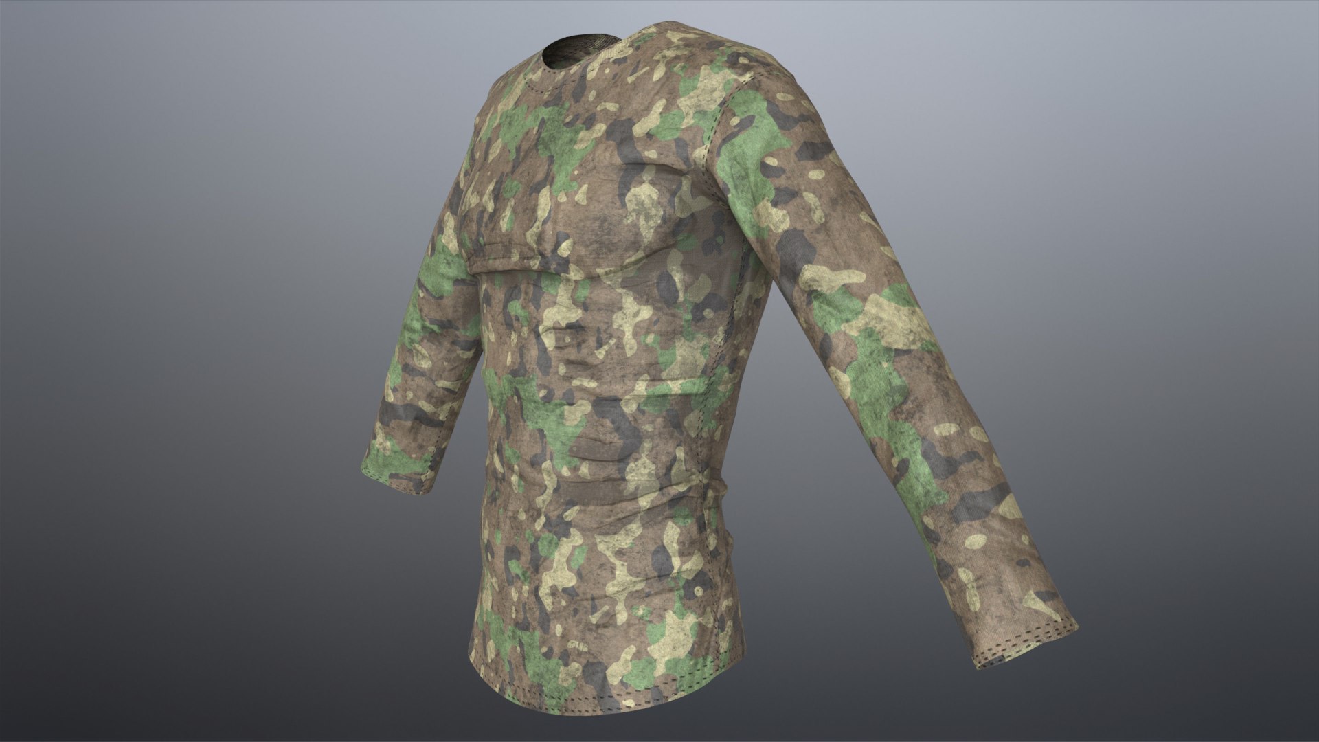 Military Camo Shirt 3D Model - TurboSquid 2065083