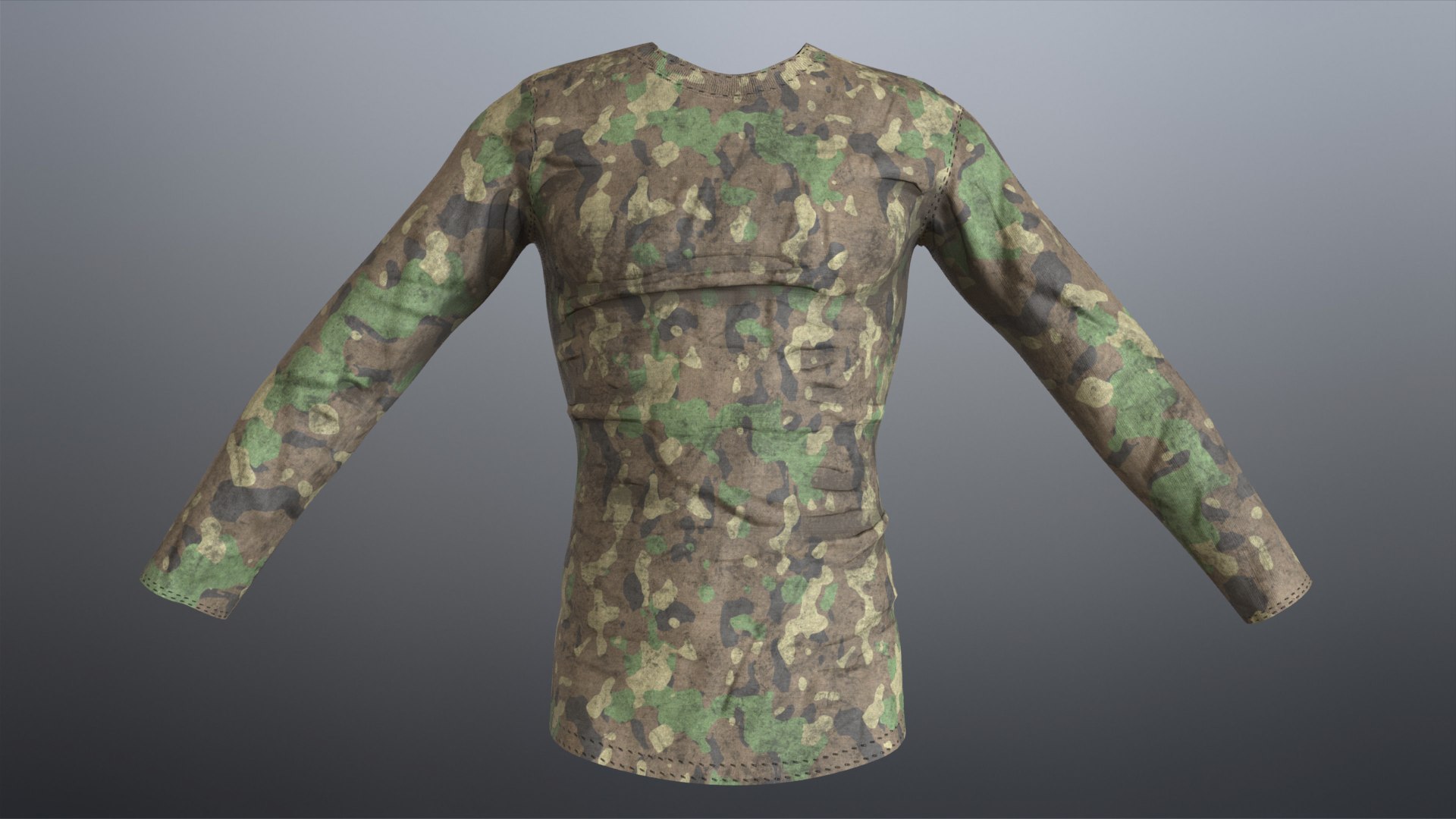Military Camo Shirt 3D Model - TurboSquid 2065083