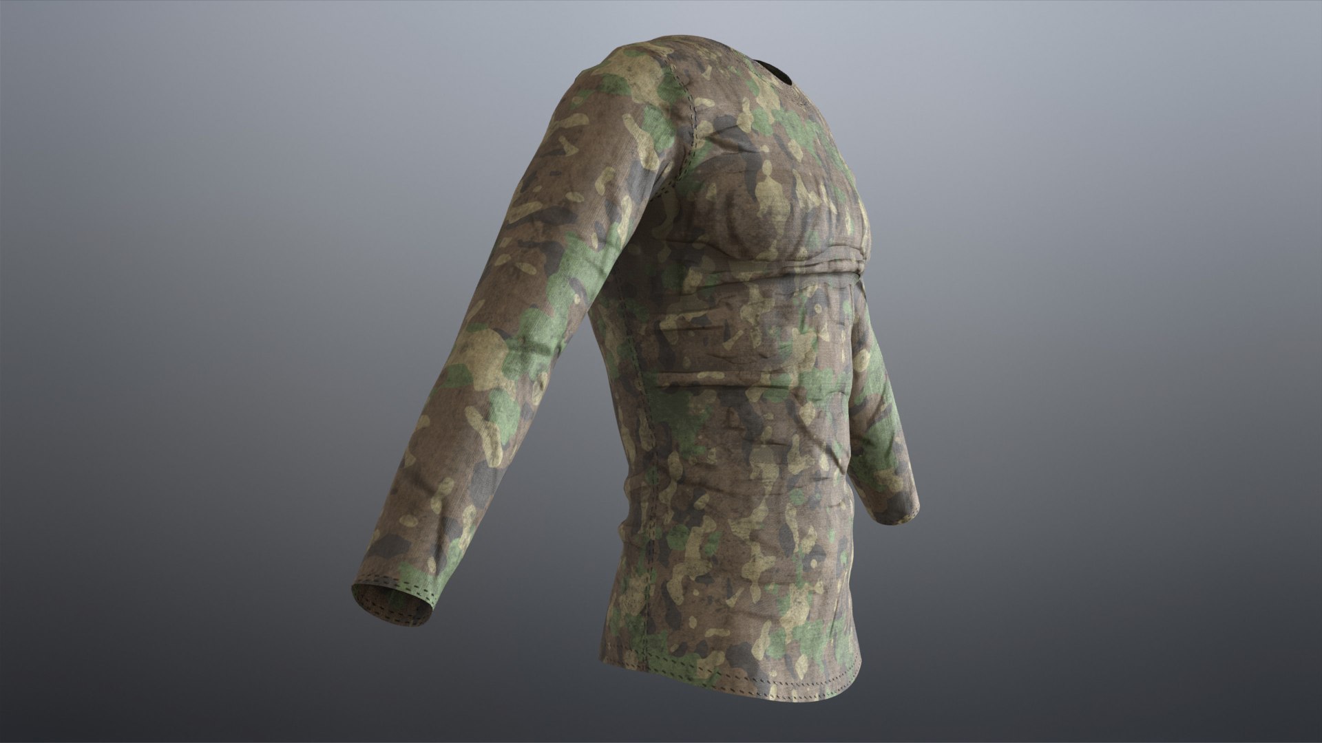 Military Camo Shirt 3D Model - TurboSquid 2065083