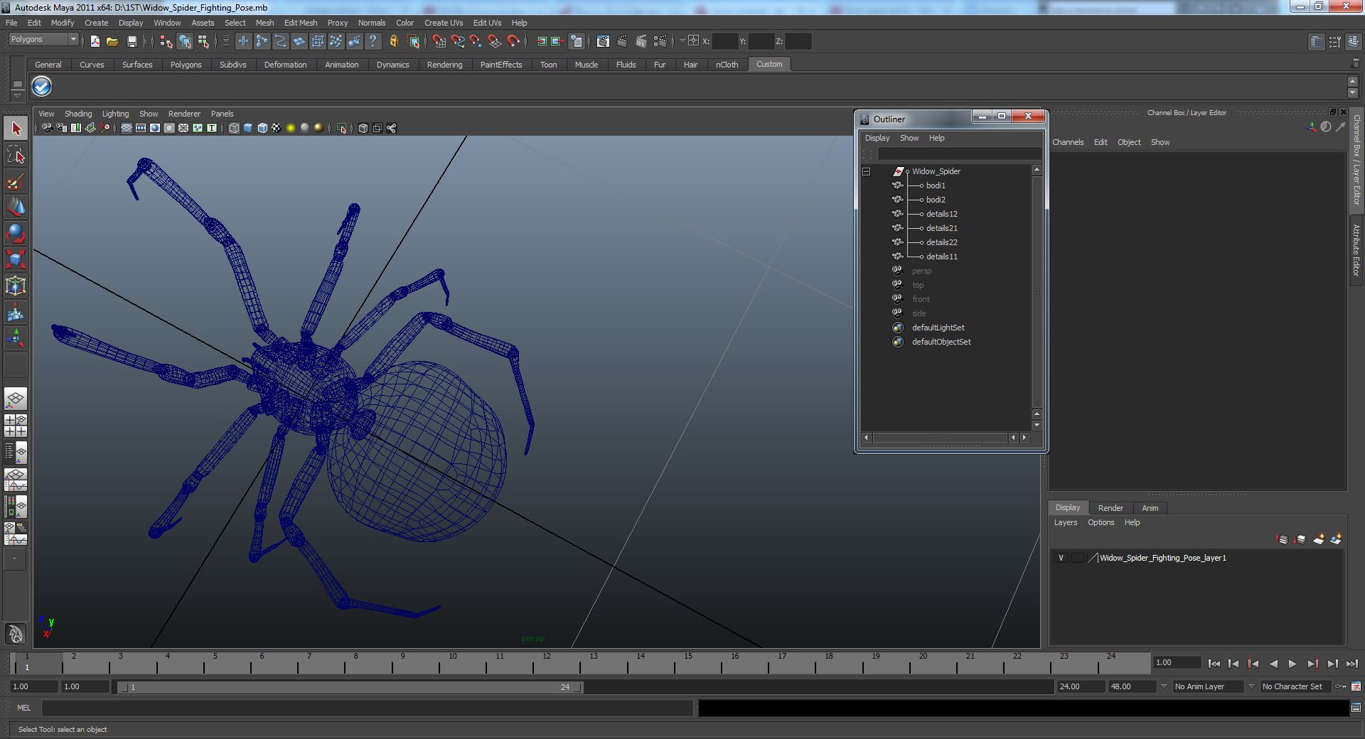 Widow spider fighting pose 3D model - TurboSquid 1164258