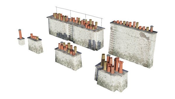 3D Chimneys model pack - TurboSquid 1855224