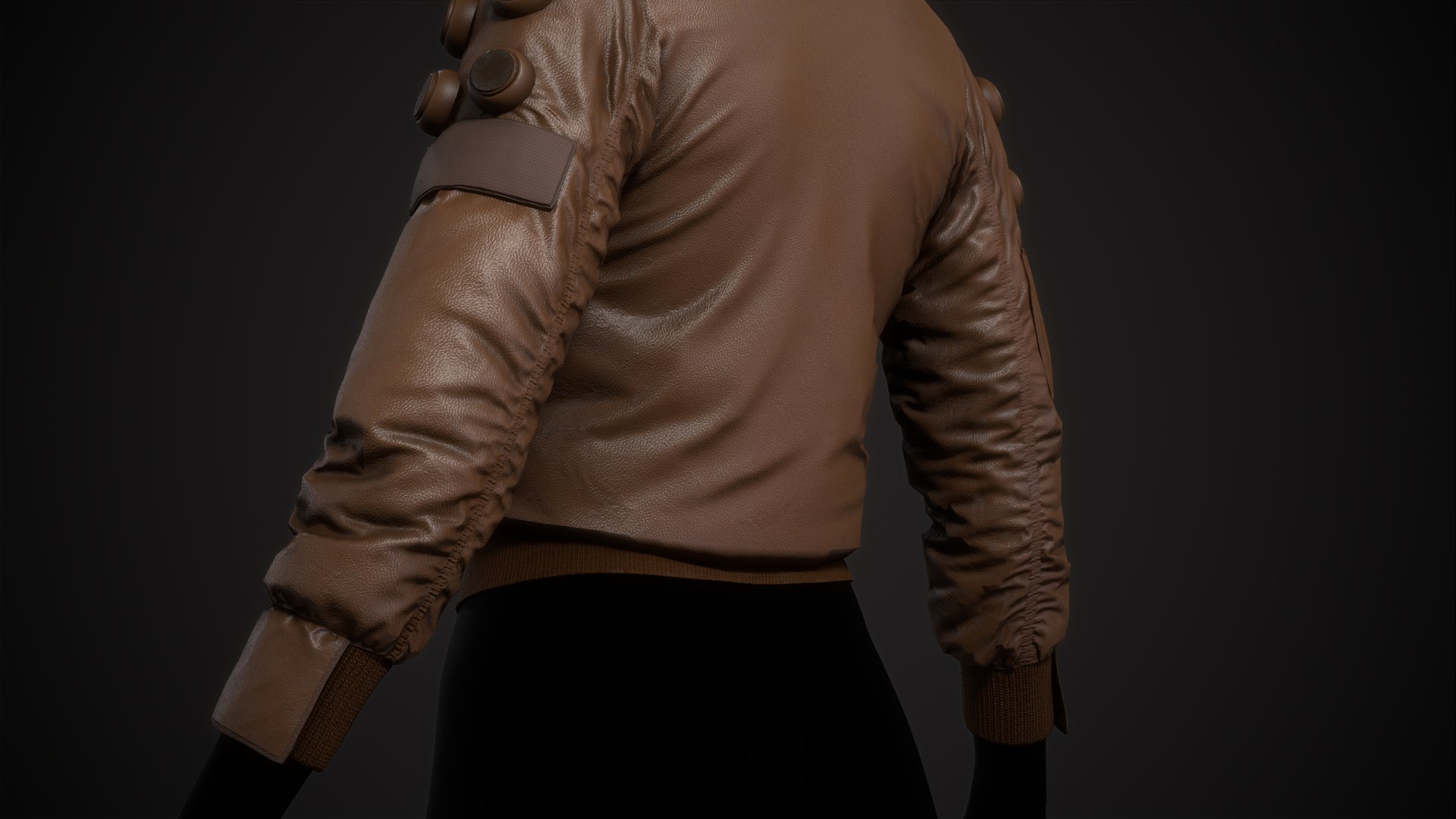 3D Cyberpunk Brown Jacket Model - TurboSquid 1890909