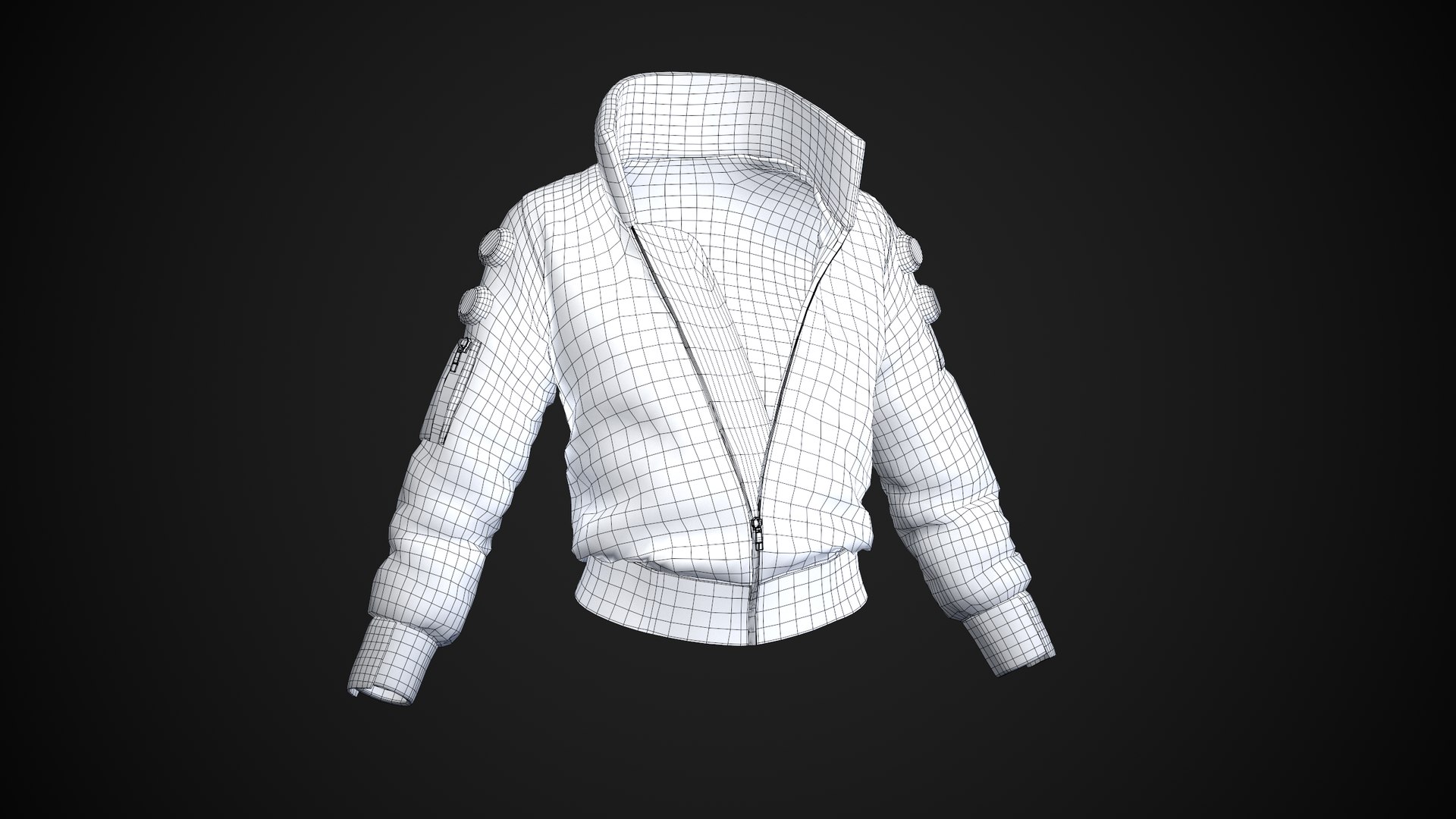 3D Cyberpunk Brown Jacket Model - TurboSquid 1890909