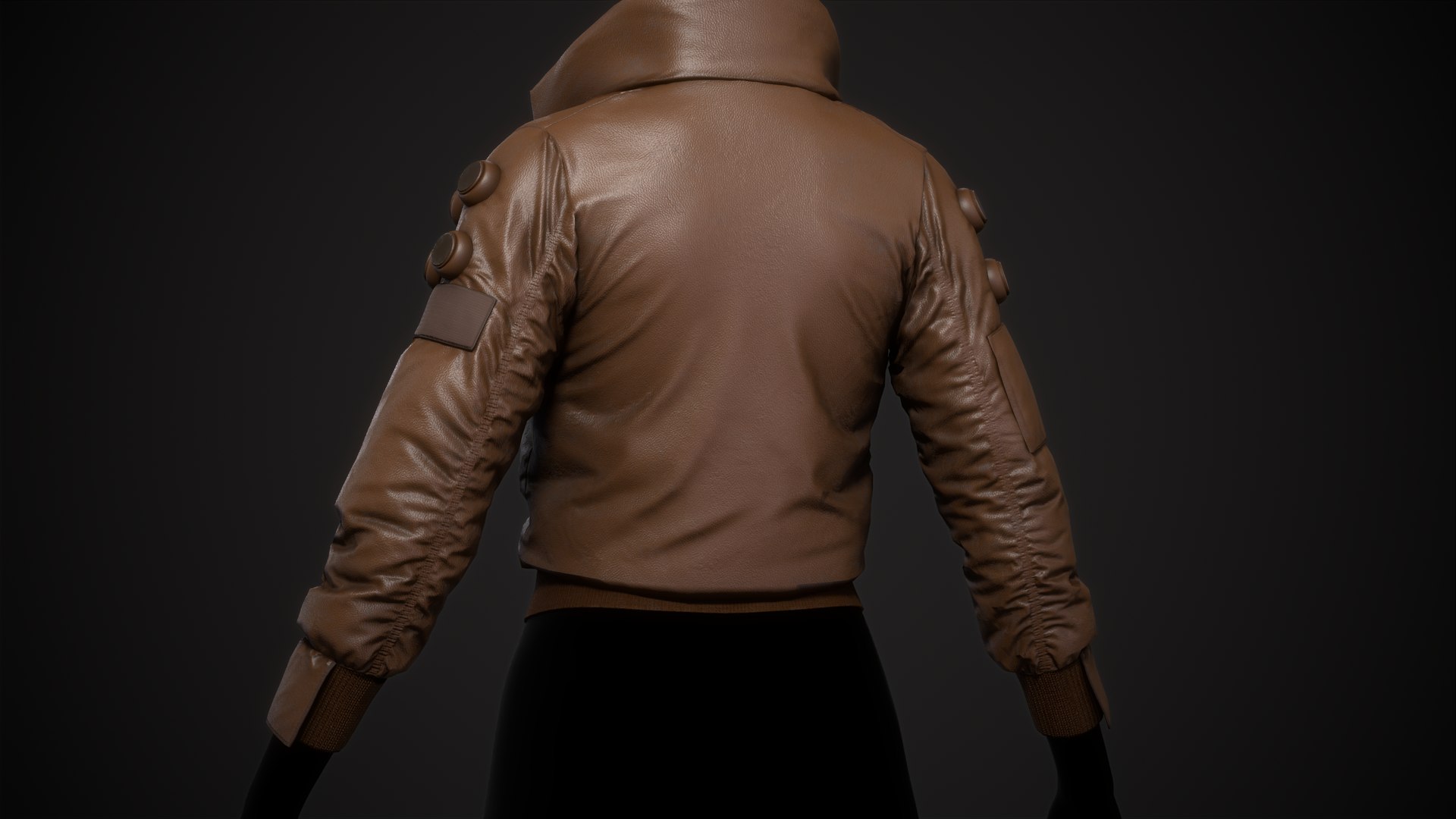 3D Cyberpunk Brown Jacket Model - TurboSquid 1890909