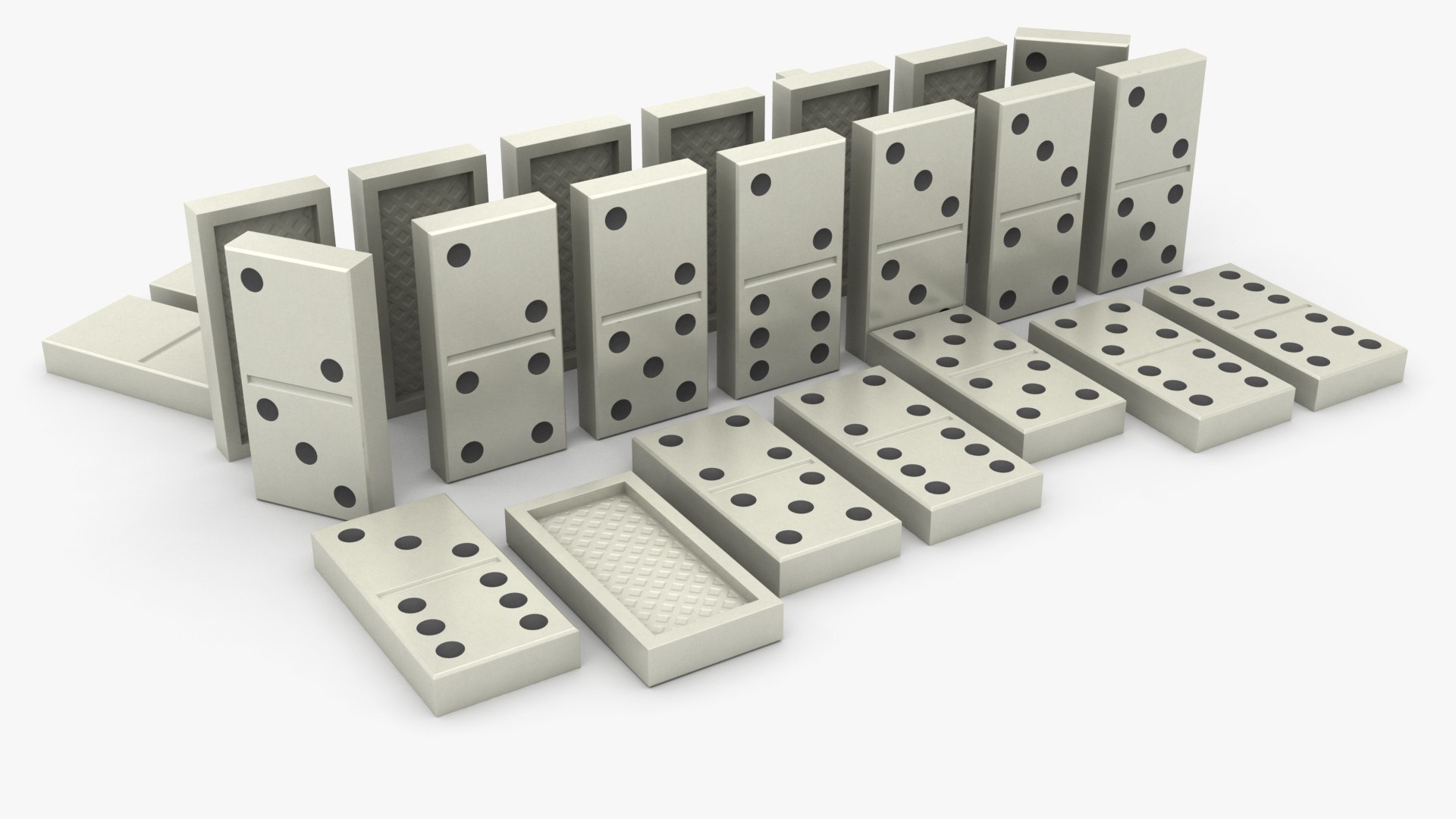 3D White Domino - TurboSquid 1470194
