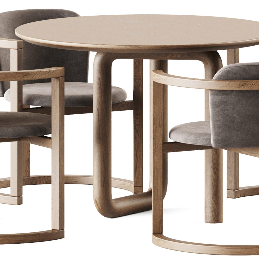 Mono Table By Objects And Ideas And Stir Chair By Kazuko Okamoto 3D Model - TurboSquid 2055955