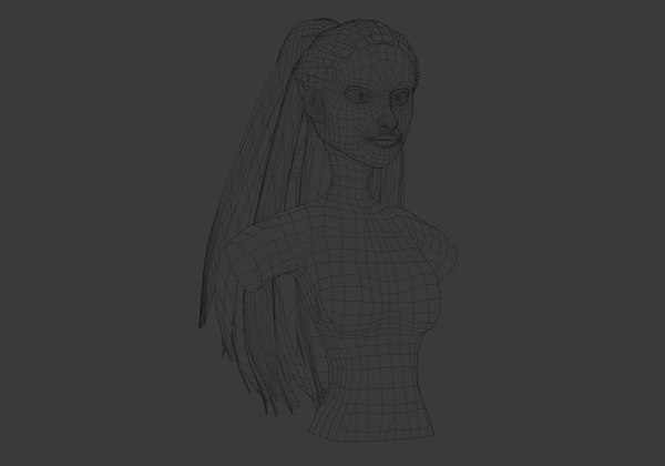 Chic Female Hairstyle 3D model - TurboSquid 1938098