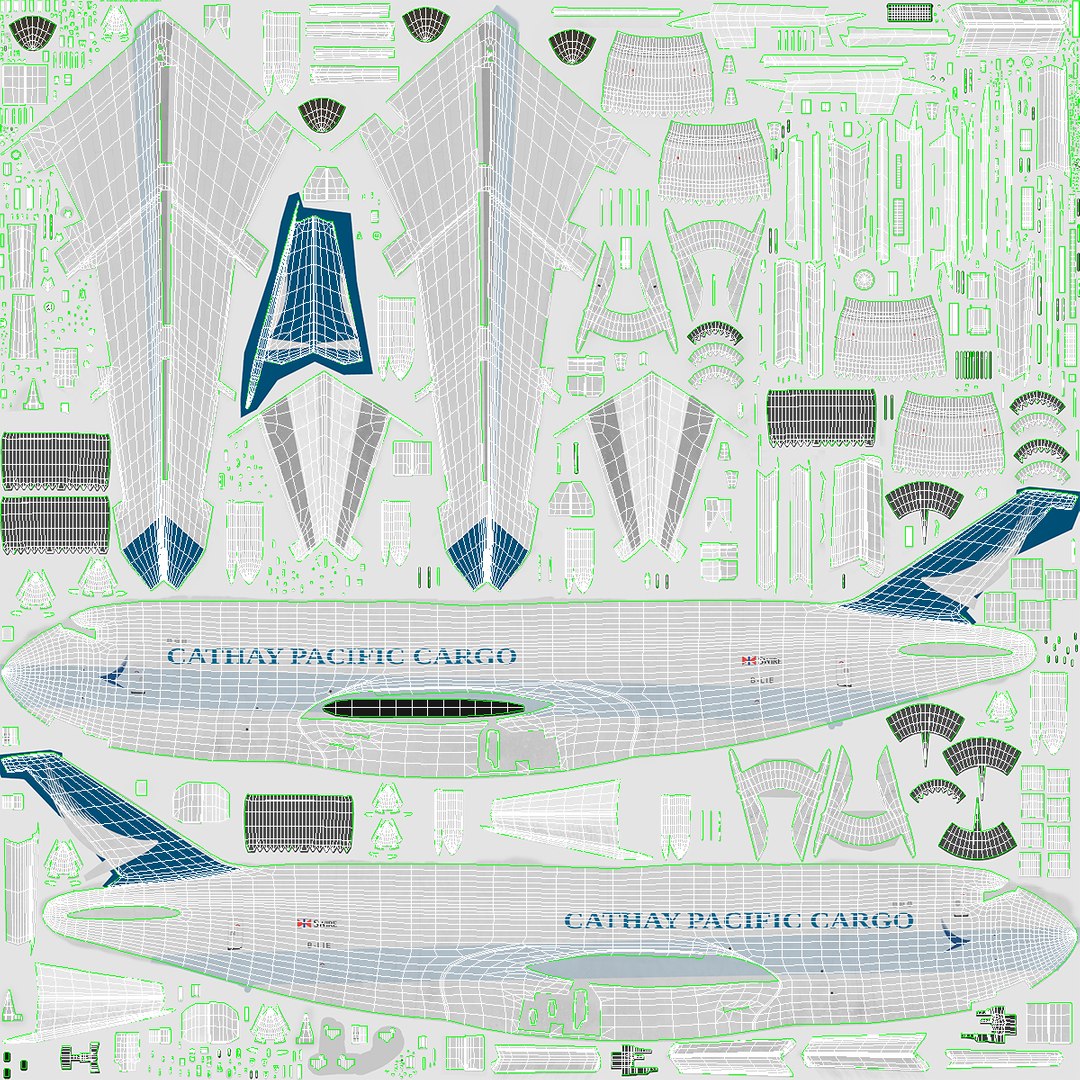 3D Boeing 747-8 Cathay Pacific Cargo Aircraft Model - TurboSquid 2369761