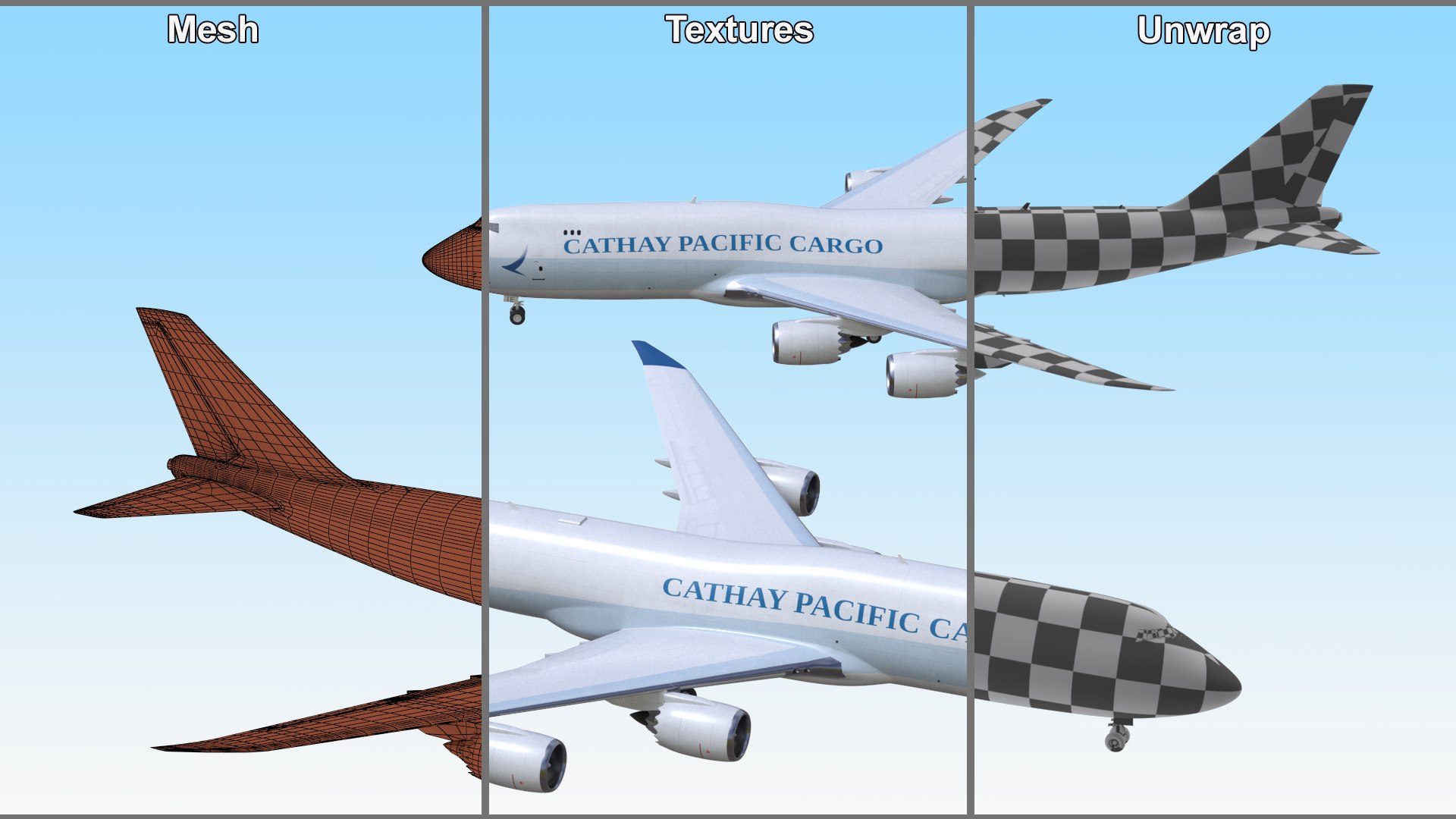 3D Boeing 747-8 Cathay Pacific Cargo Aircraft Model - TurboSquid 2369761