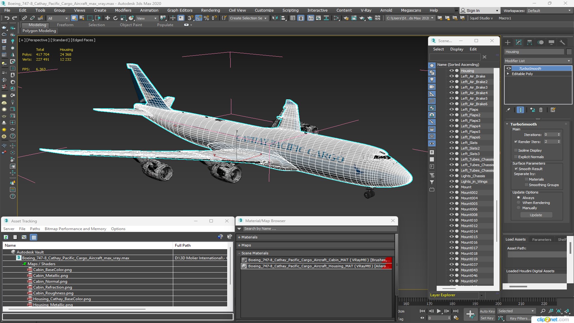 3D Boeing 747-8 Cathay Pacific Cargo Aircraft Model - TurboSquid 2369761