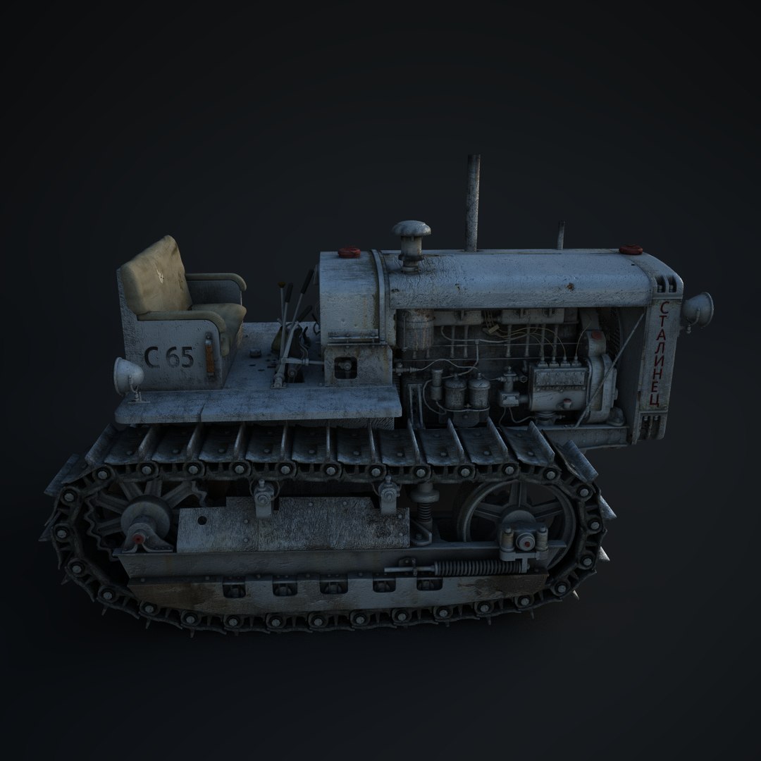 C4d Stalinets S-65 Soviet Tractor