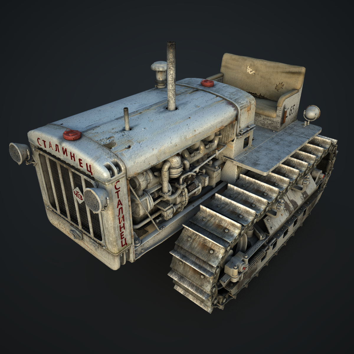 c4d stalinets s-65 soviet tractor