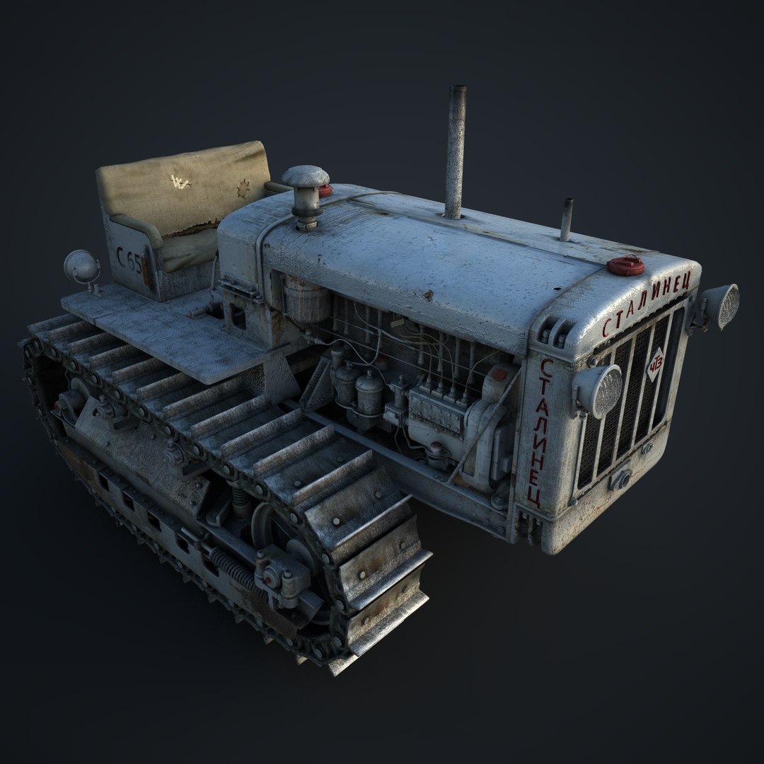 C4d Stalinets S-65 Soviet Tractor