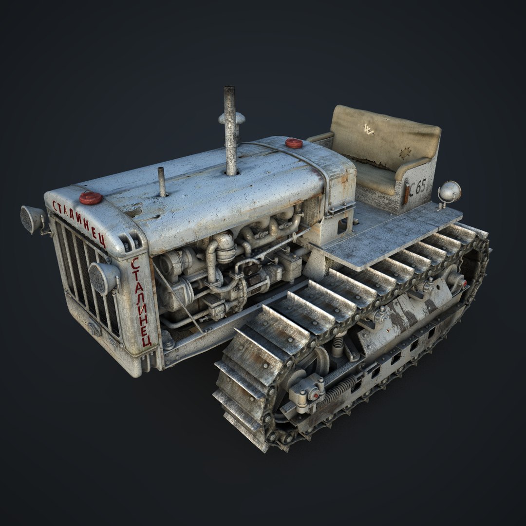 C4d Stalinets S-65 Soviet Tractor