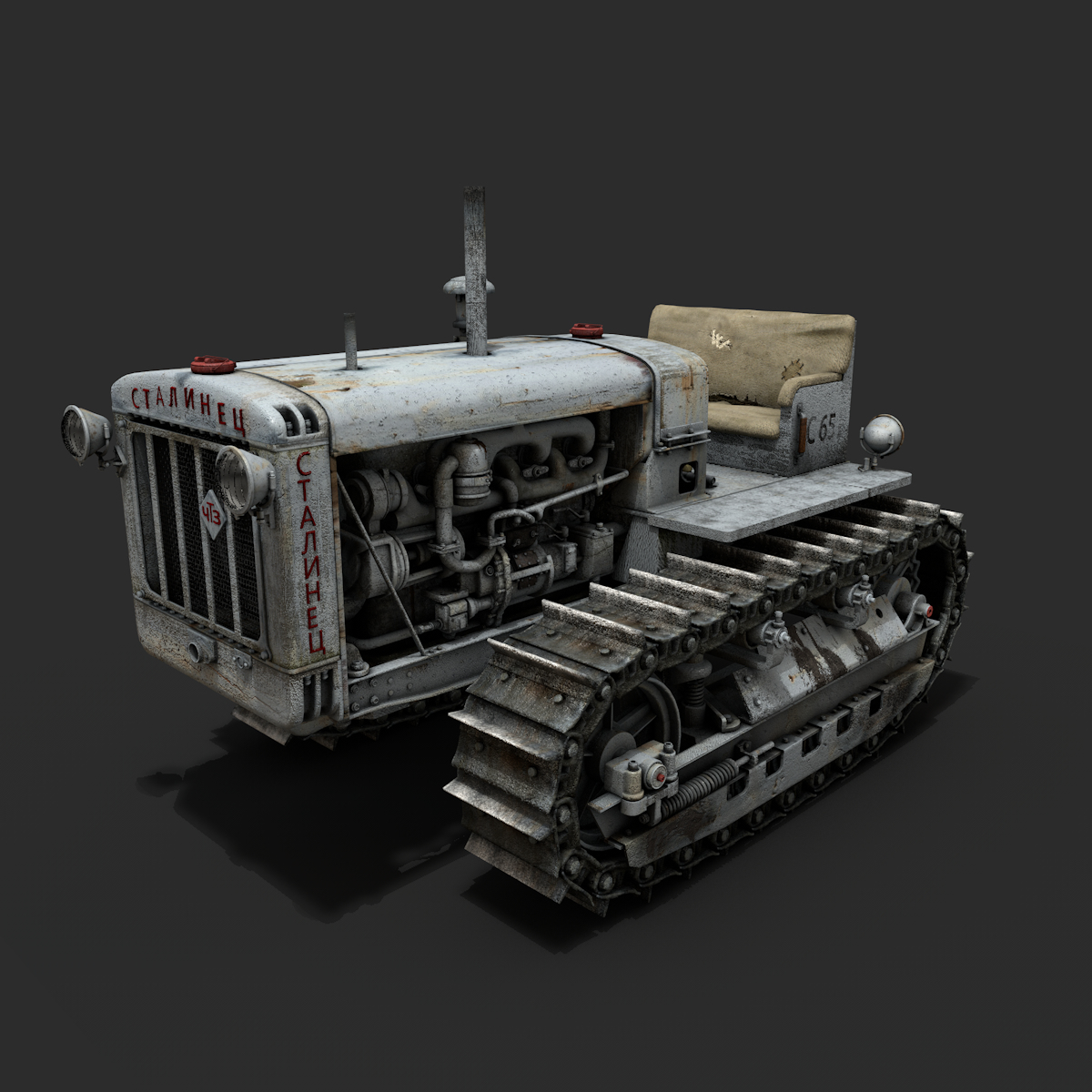 c4d stalinets s-65 soviet tractor
