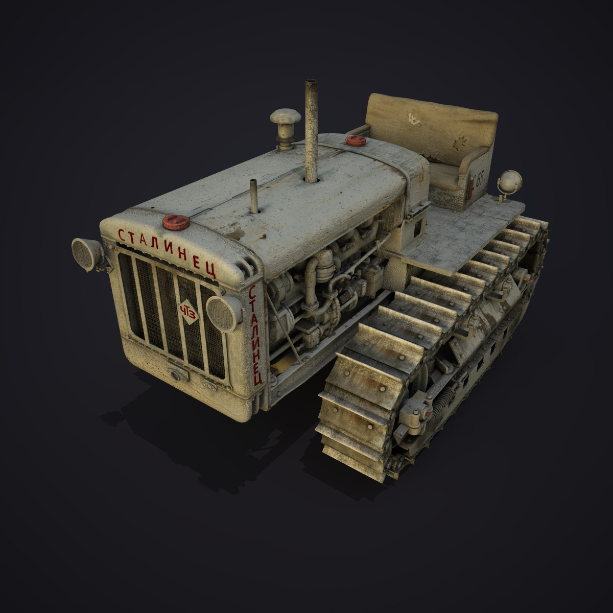 c4d stalinets s-65 soviet tractor