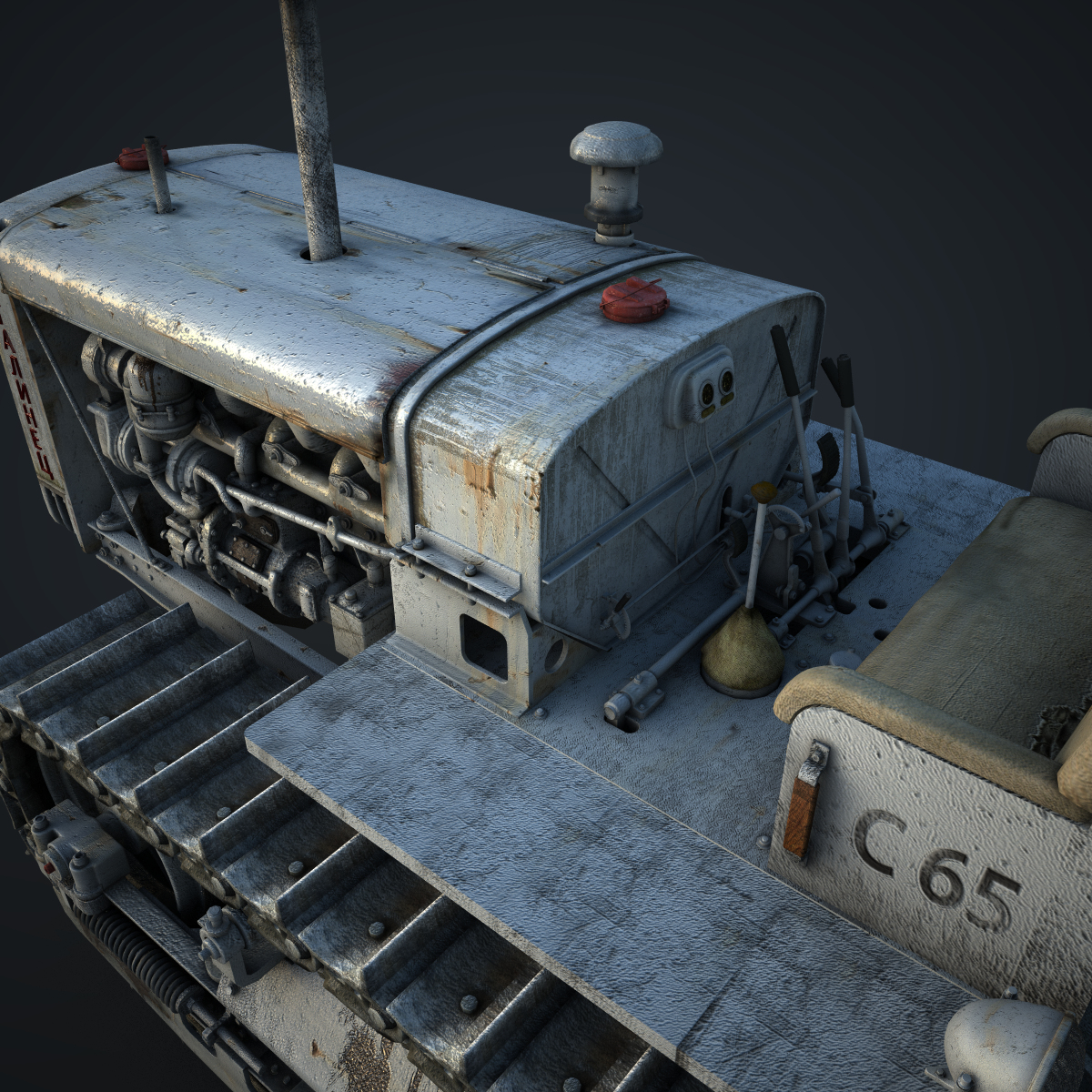 c4d stalinets s-65 soviet tractor