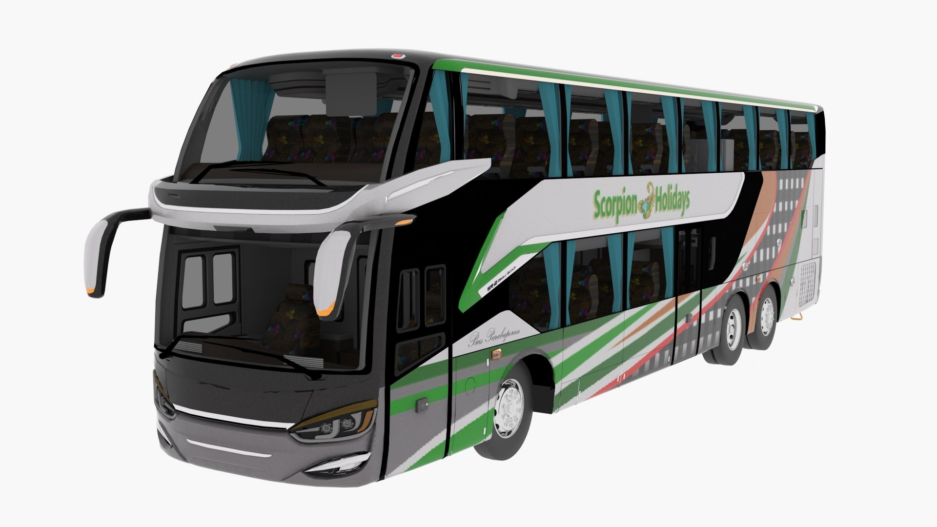 Legacy SR2 Double Decker Laksana Bus3D模型 - TurboSquid 1963409