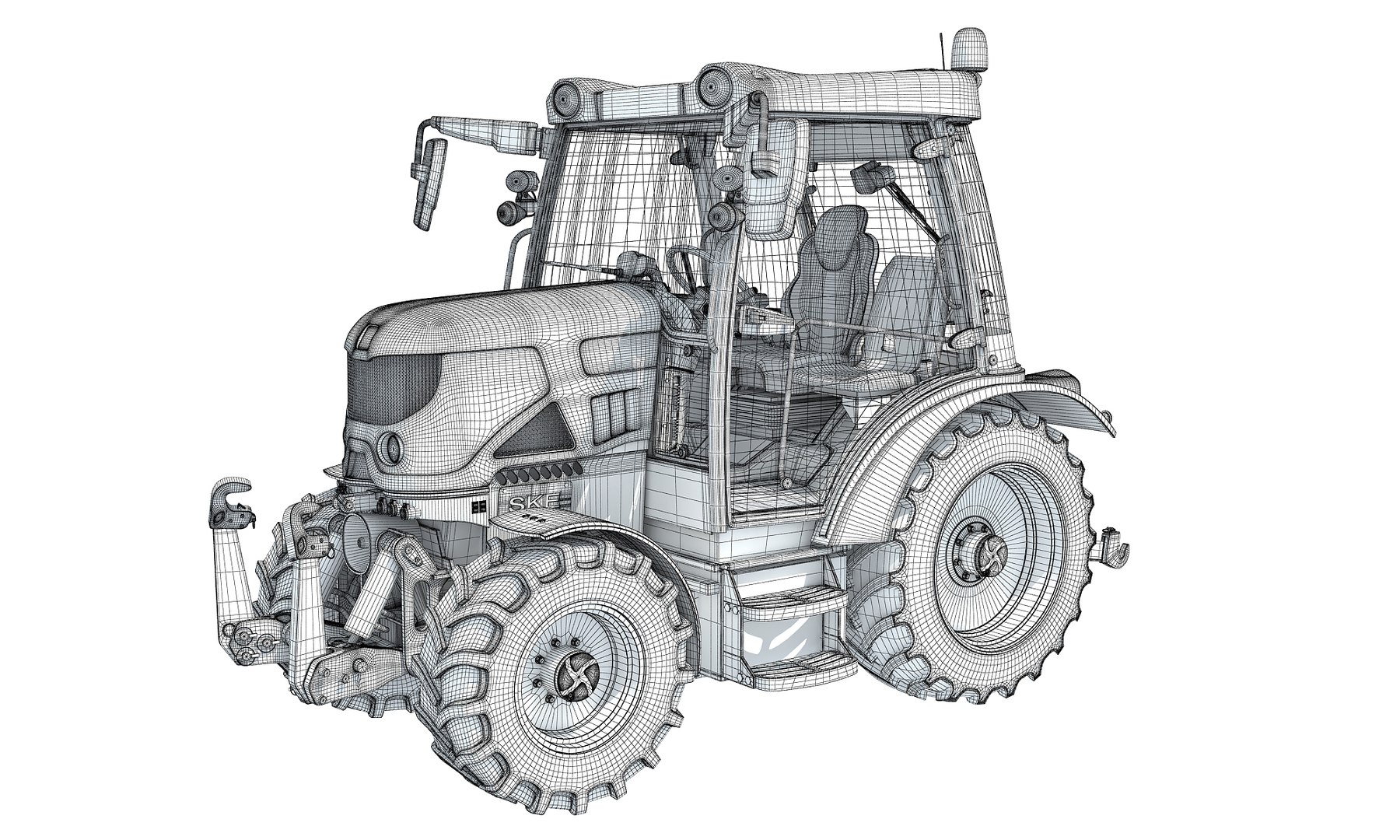 Rigitrac Farm Tractor Model - TurboSquid 2008030