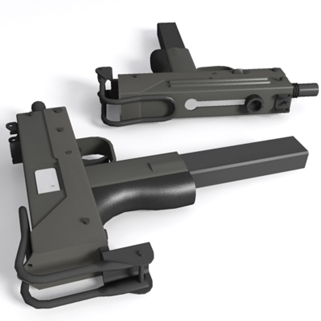 Mac-10 Machine Pistol 3d 3ds