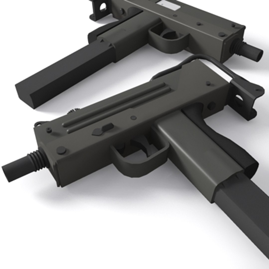 Mac-10 Machine Pistol 3d 3ds