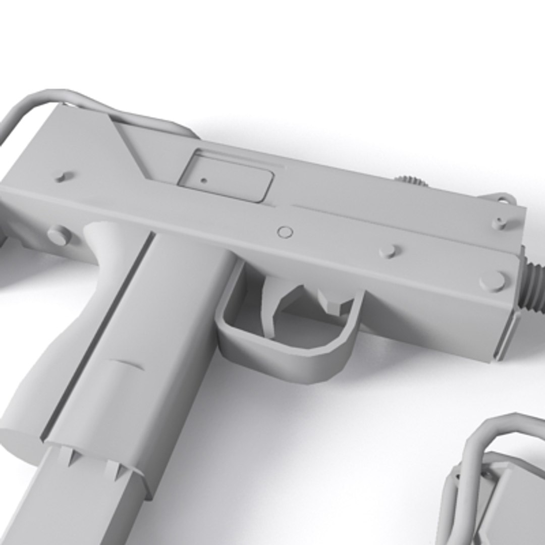 Mac-10 Machine Pistol 3d 3ds