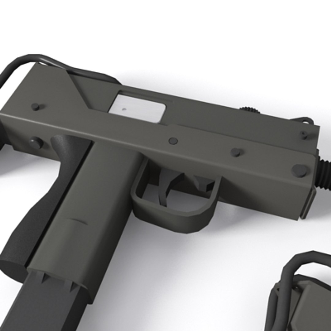 Mac-10 Machine Pistol 3d 3ds