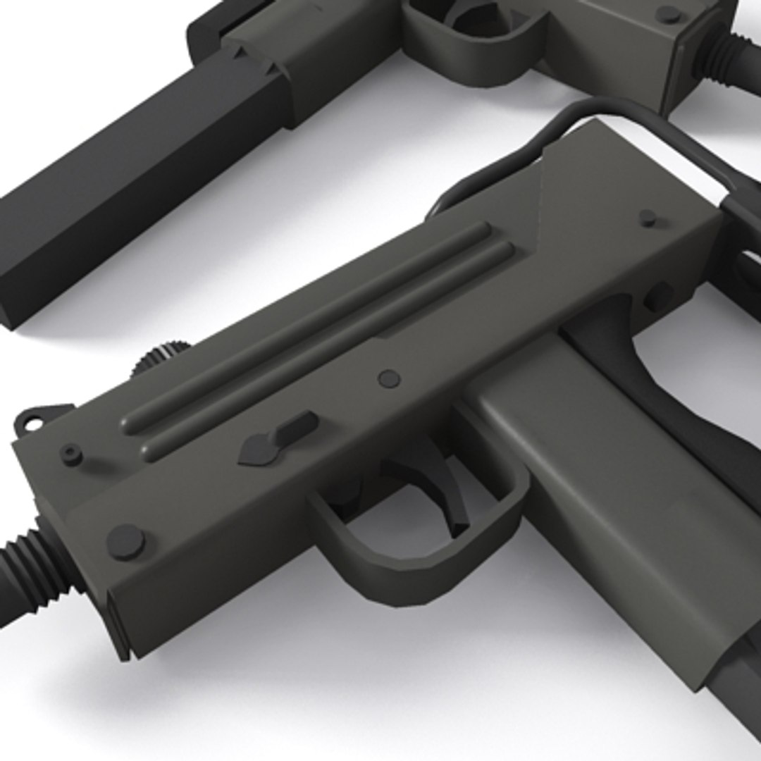Mac-10 Machine Pistol 3d 3ds