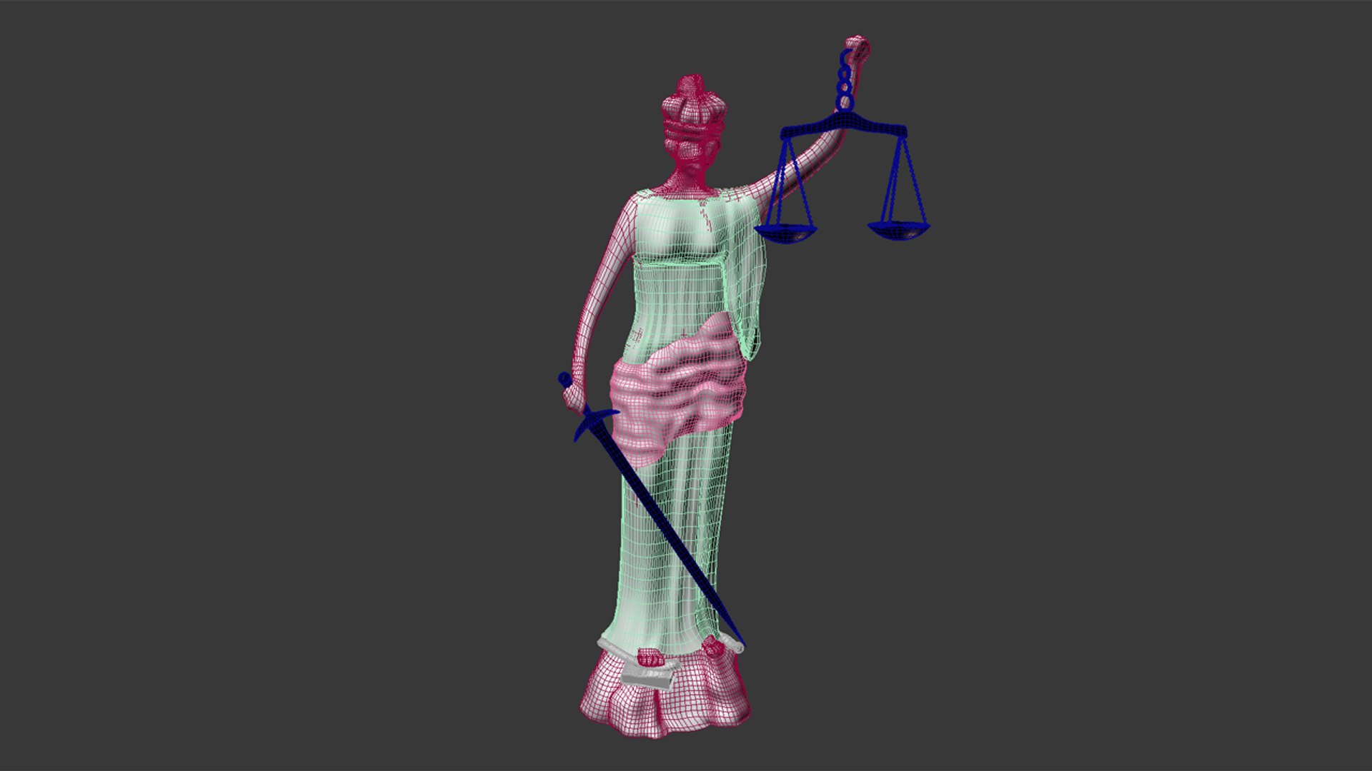 3dsmax Justice Sculpture Doris
