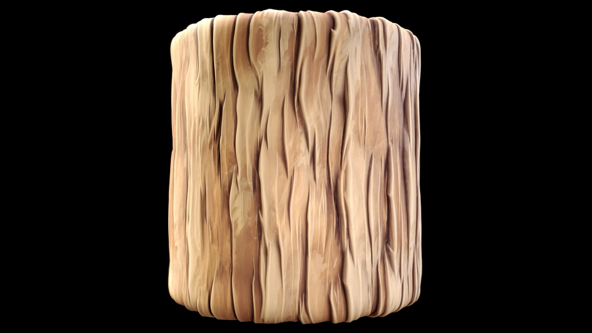Stylized Rough Wood Trunk Substance PBR Material And Textures 3D Model ...