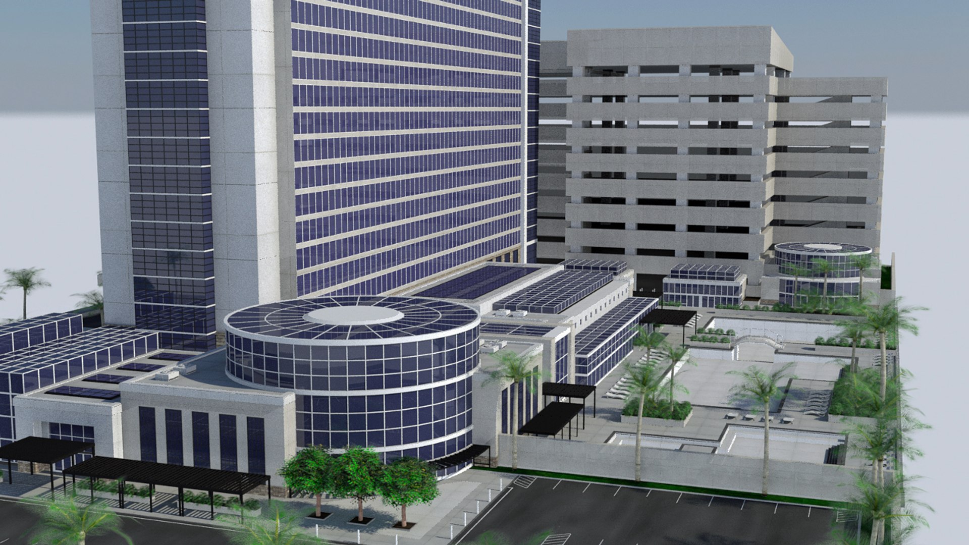 3D - Hd Hotel Resort Model - TurboSquid 1313875