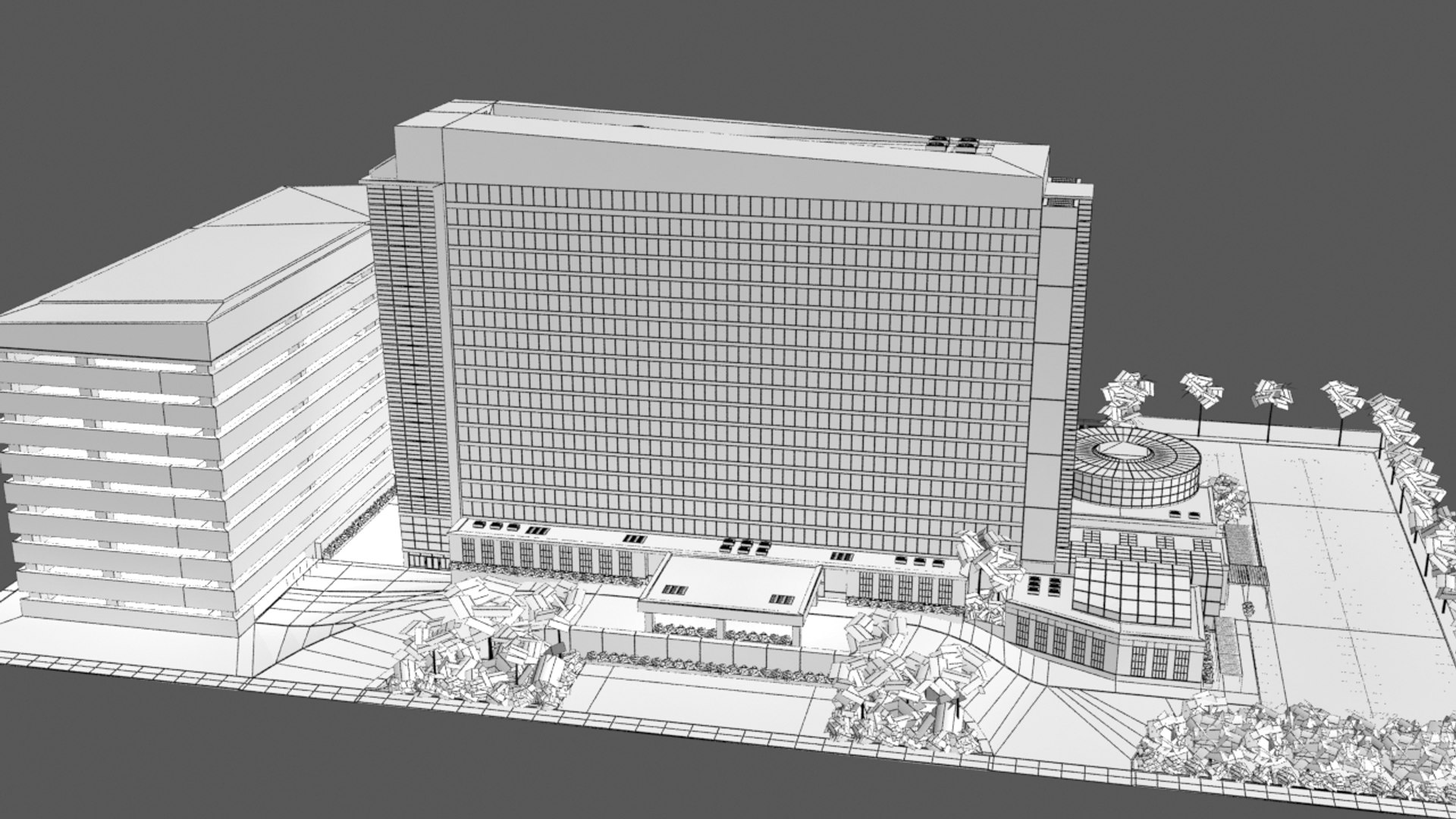 3D - Hd Hotel Resort Model - TurboSquid 1313875