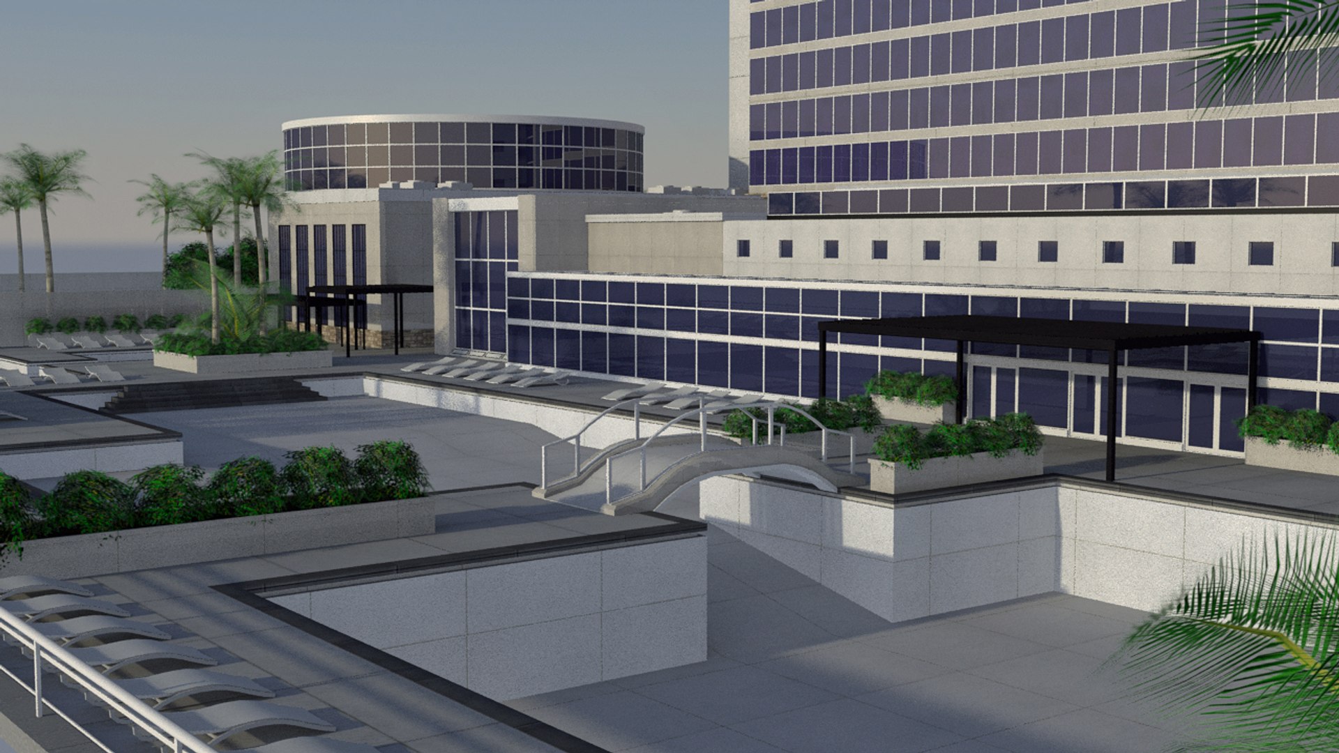 3D - Hd Hotel Resort Model - TurboSquid 1313875