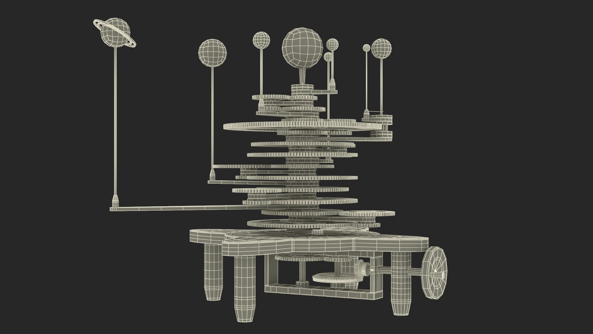 Mechanical Orrery Model - TurboSquid 2302486