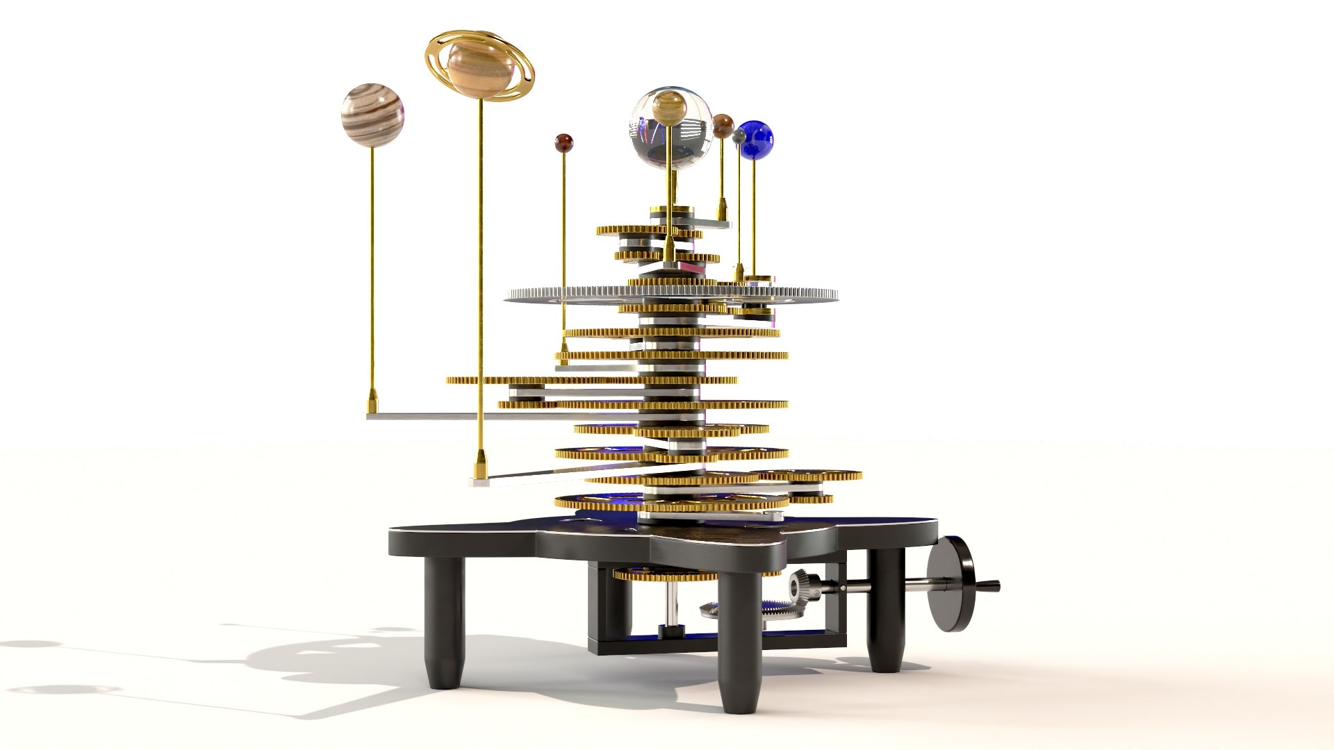 Mechanical Orrery Model - TurboSquid 2302486