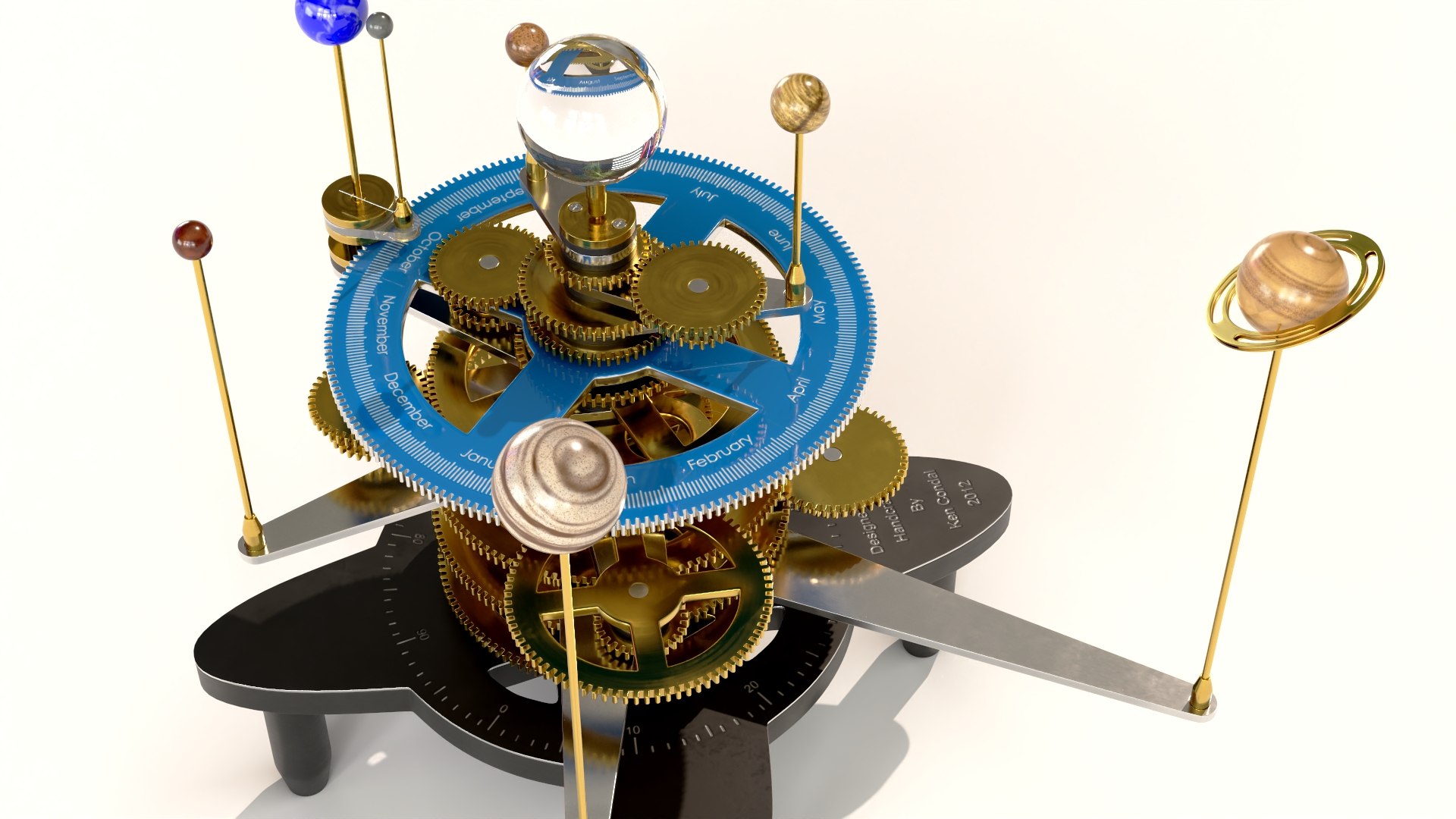 Mechanical Orrery Model - TurboSquid 2302486