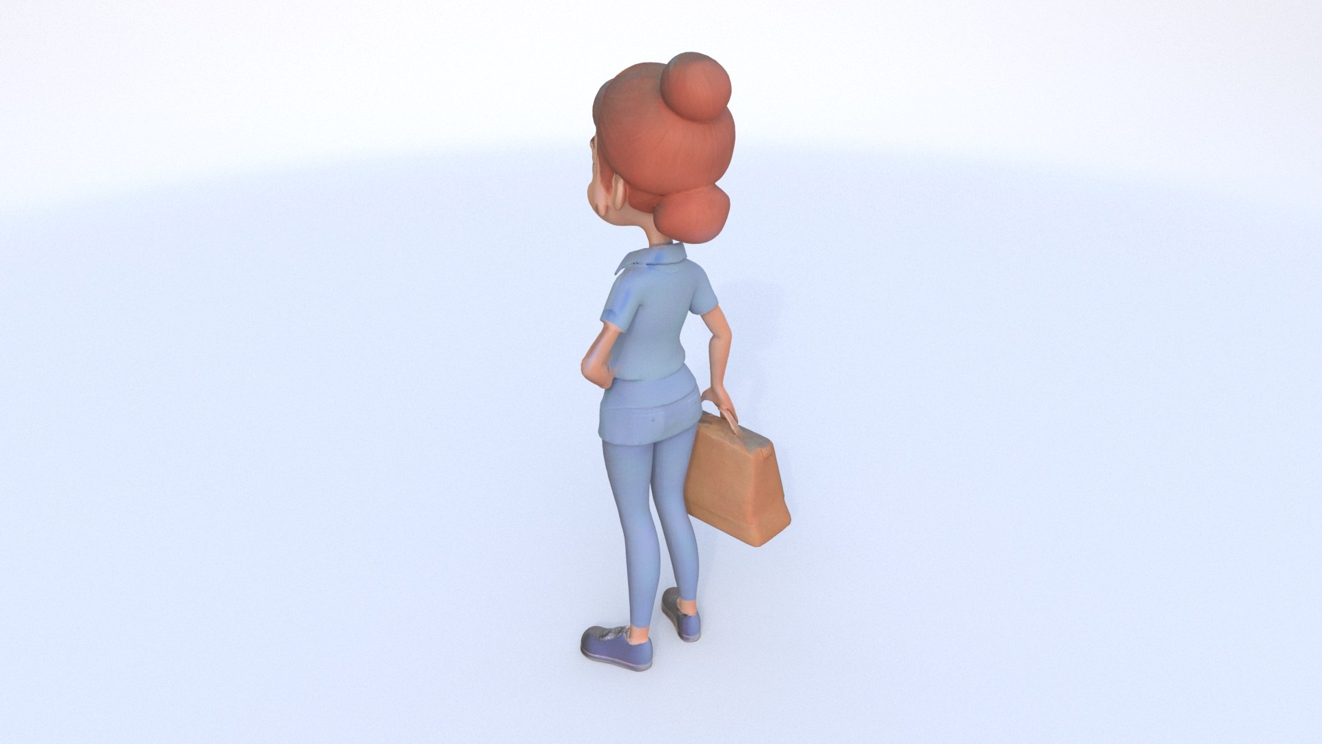 3D Retail Store Employee Female Model - TurboSquid 2333493