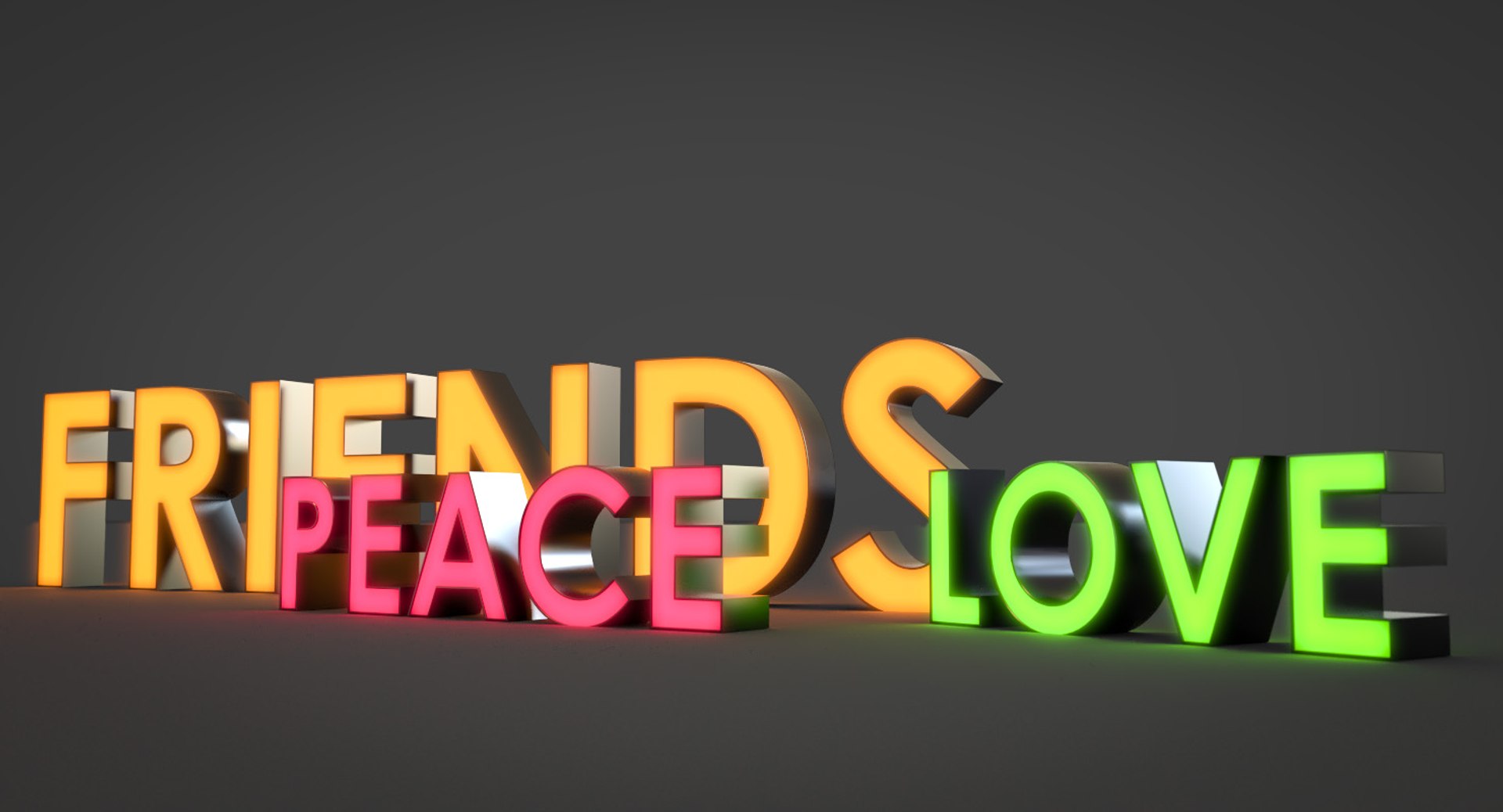 3D Glowing Words Model - TurboSquid 1233693