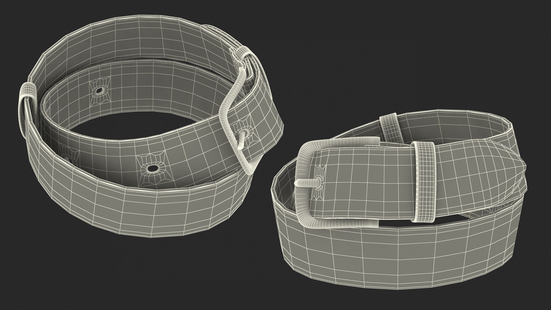 Black Leather Belt 3D Model - TurboSquid 1456078