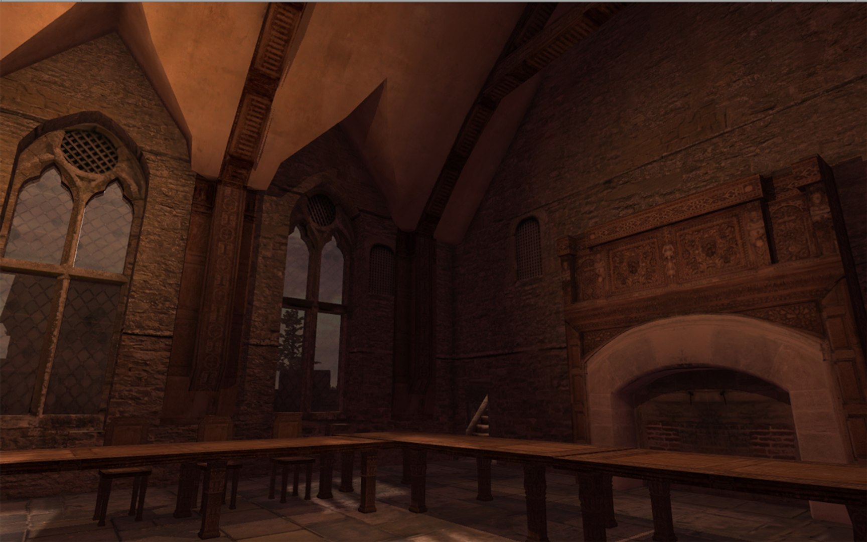 Medieval Fortified Manor House 3d Model